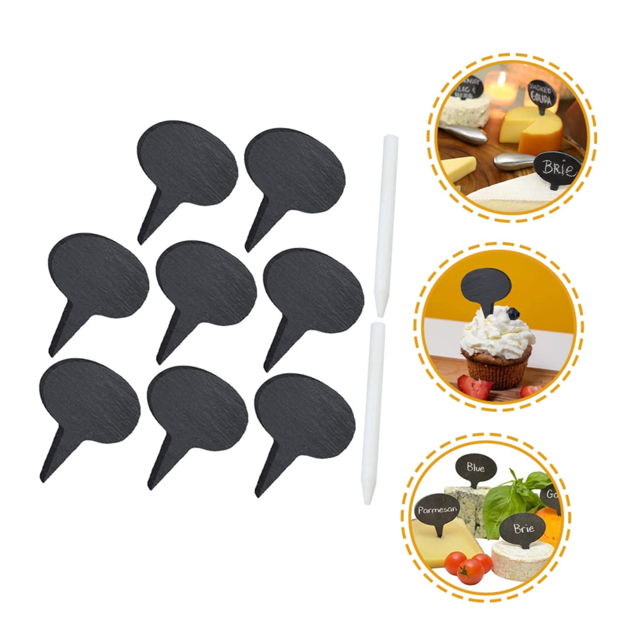 Slate Cheese Board Kichvoe Cheese Markers Set - 6 Slate Labels With ...