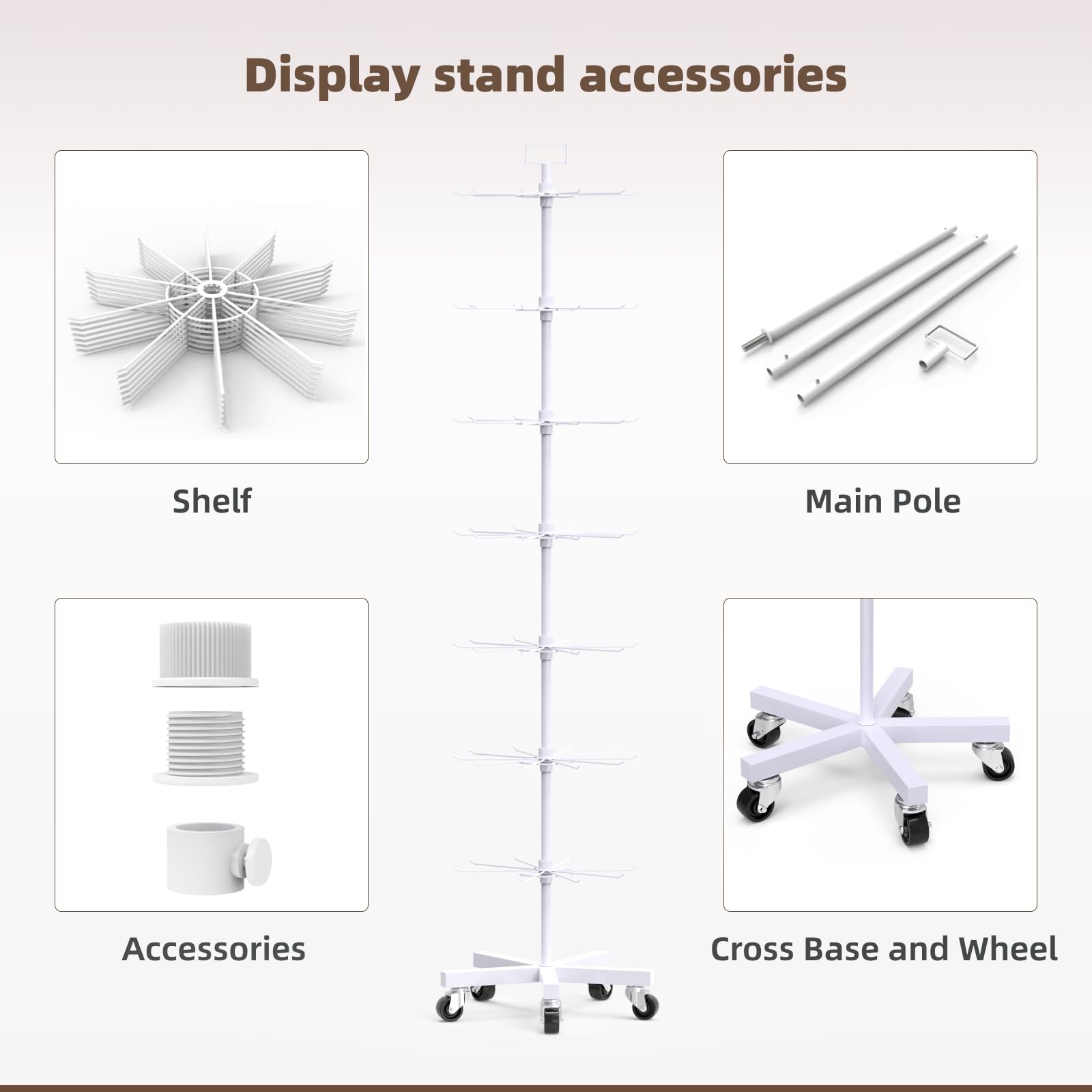 Snapklik.com : YEOOE Upgraded Retail Display Stand 7 Tier Spinning ...