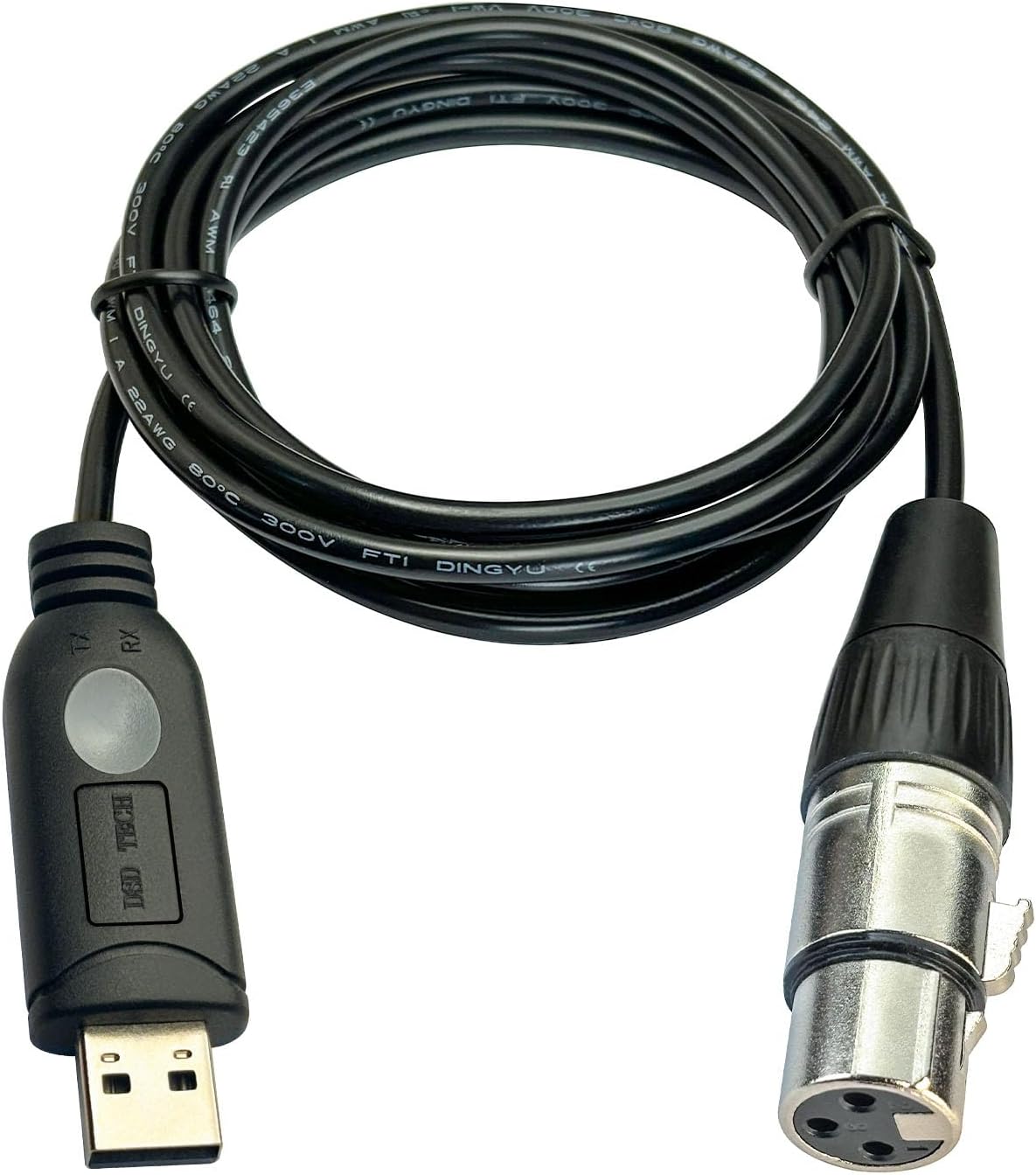 DSD TECH SH-RS09B USB zu DMX Kabel Unterstützung Freestyler QLC und Pi ...
