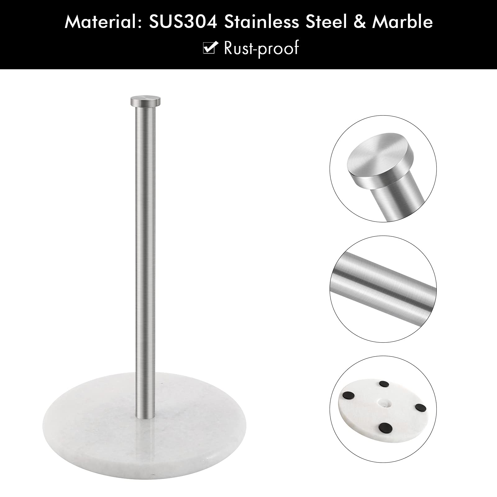 KES Paper Towel Holder Kitchen Standing Paper Towel Roll Holders with ...