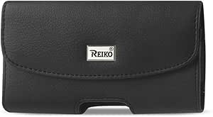 Amazon.com: Reiko Wireless Horizontal Slim Pouch Belt Clip in Black ...