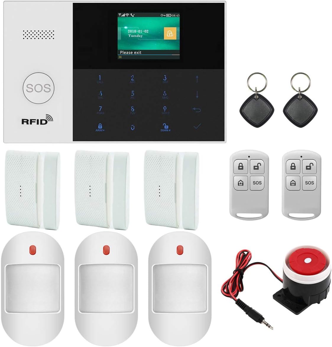 Amazon.com : KEEPWORLD WiFi IP GSM Wireless Smart Home Office Security ...