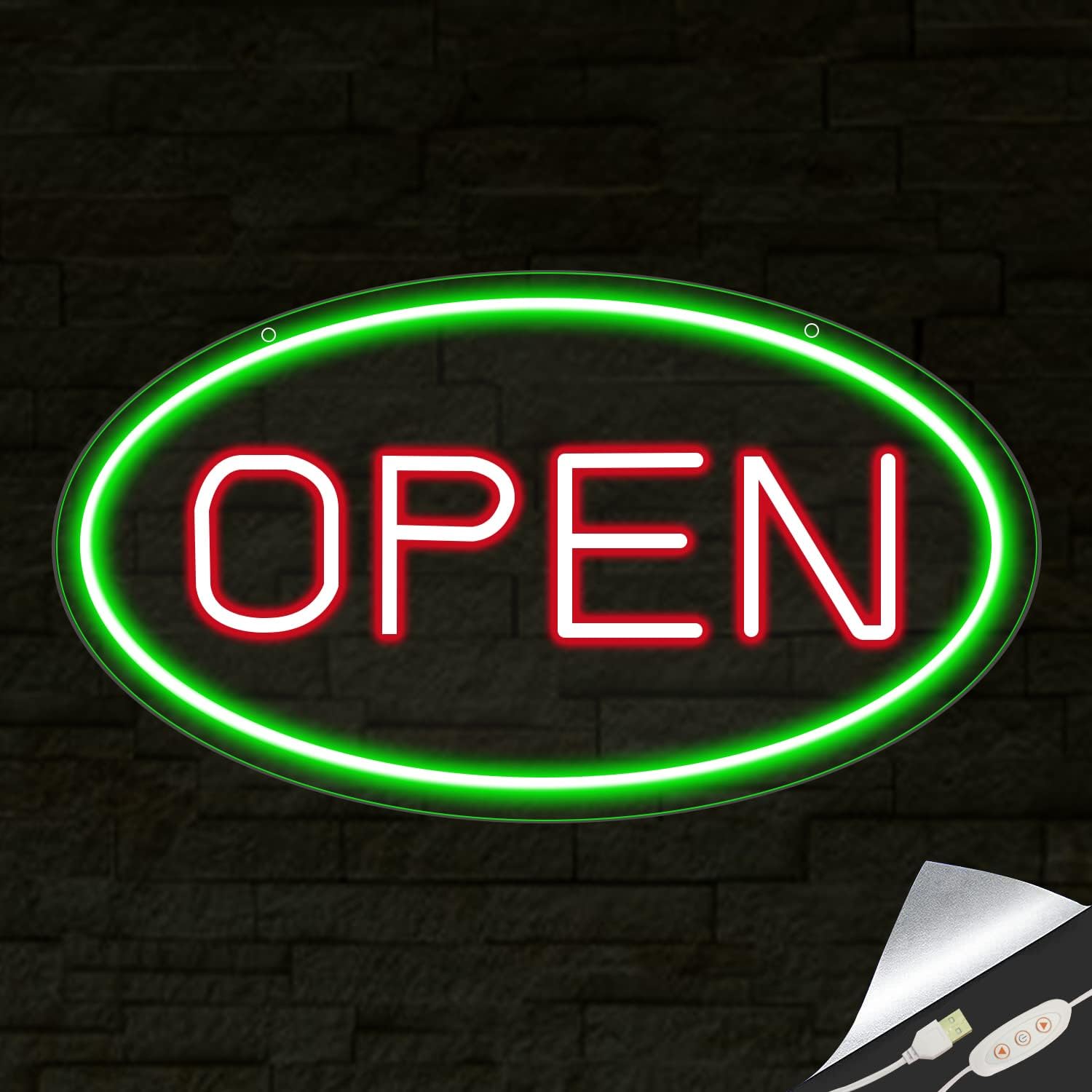 Amazon.com: Open Neon sign for Wall Decor, Indoor LED Night Lights Sign ...