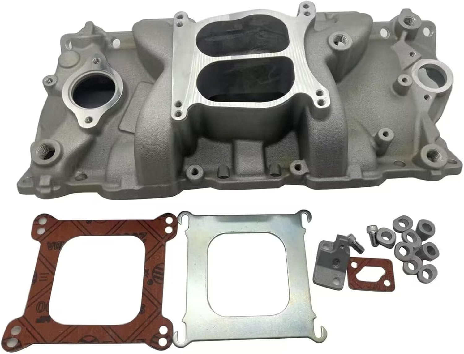 Amazon.com: Engine Aluminum Dual Plane Intake Manifold Spread Bore ...