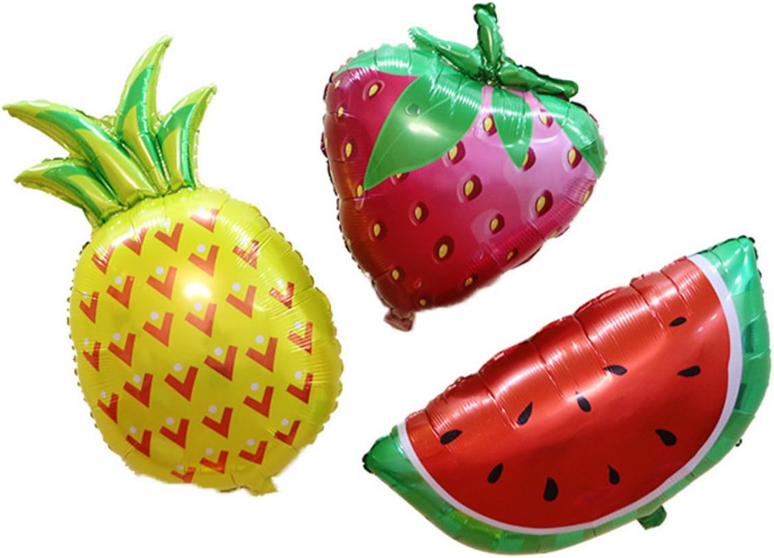 Amazon.com: 3 Pcs Fruit Balloons Birthday Foil Balloon, Candy Color ...