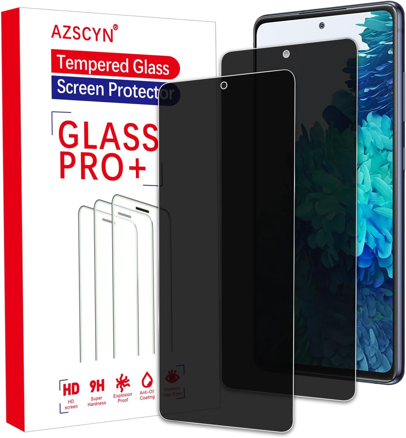 2 Pack Privacy Screen Protector for Samsung Galaxy S20 FE/A51/A52/A53/A52S, Sensor Protection ...