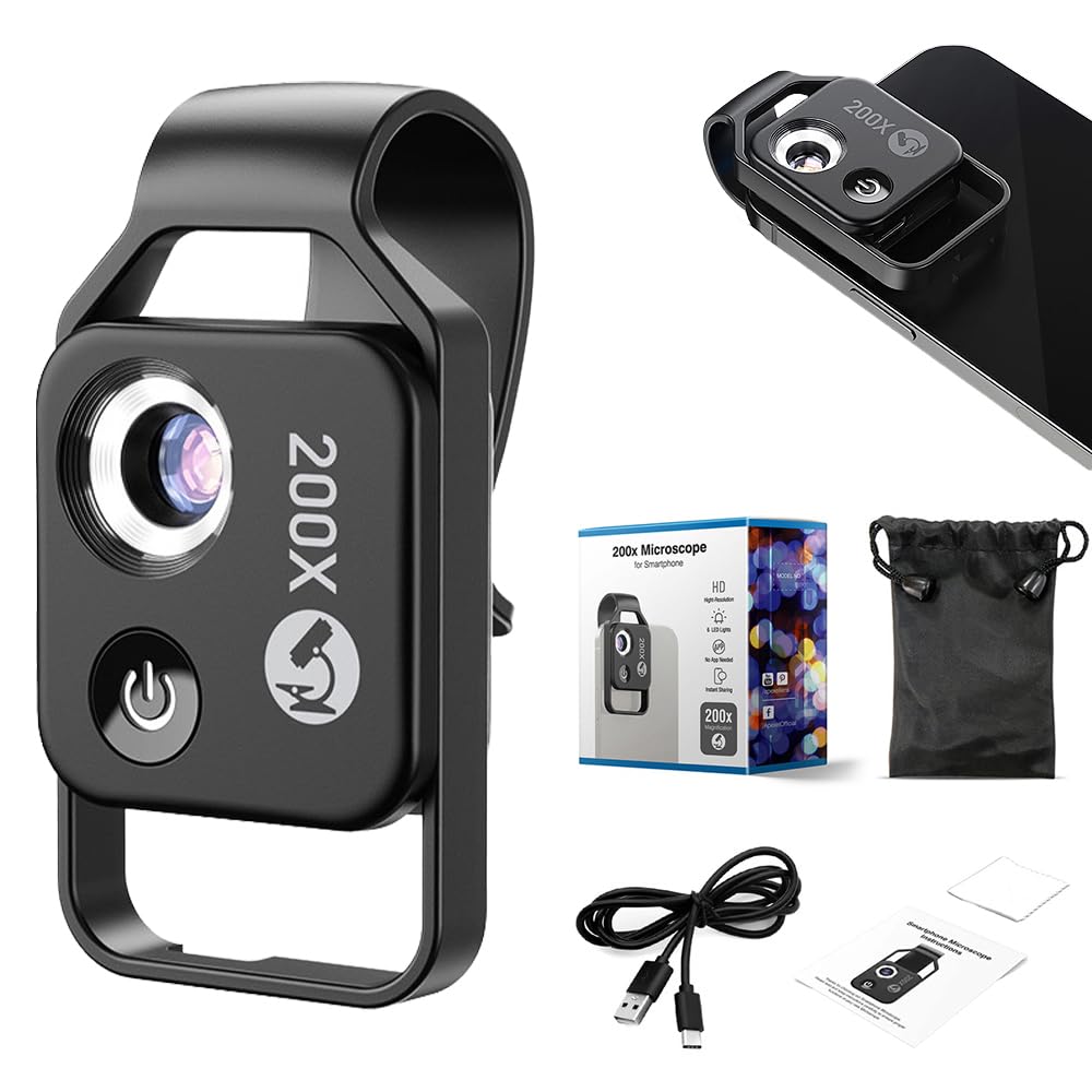 Amazon.com: 200x Magnification Zoom, 2024 New Pocket HD Phone ...
