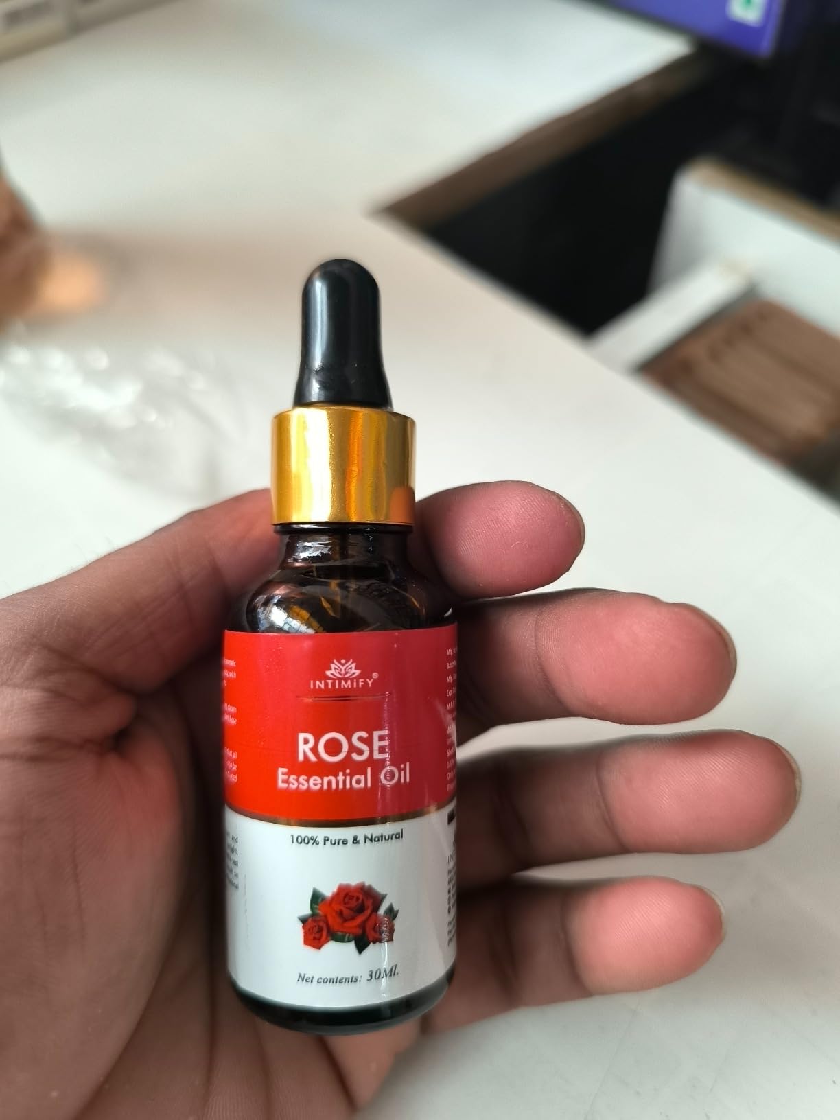 Buy INTIMIFY Rose Essential Oil, For Face, Skin, Hair Growth, Diffuser ...