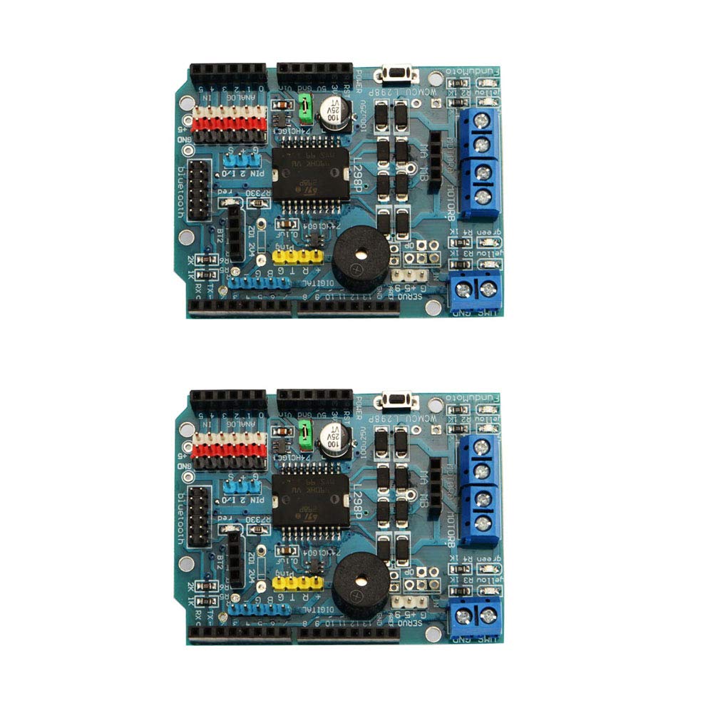 Buy Ximimark L298P Shield R3 DC Motor Driver Module 2A H-Bridge 2 Way for Arduino UNO 2560 (2 ...
