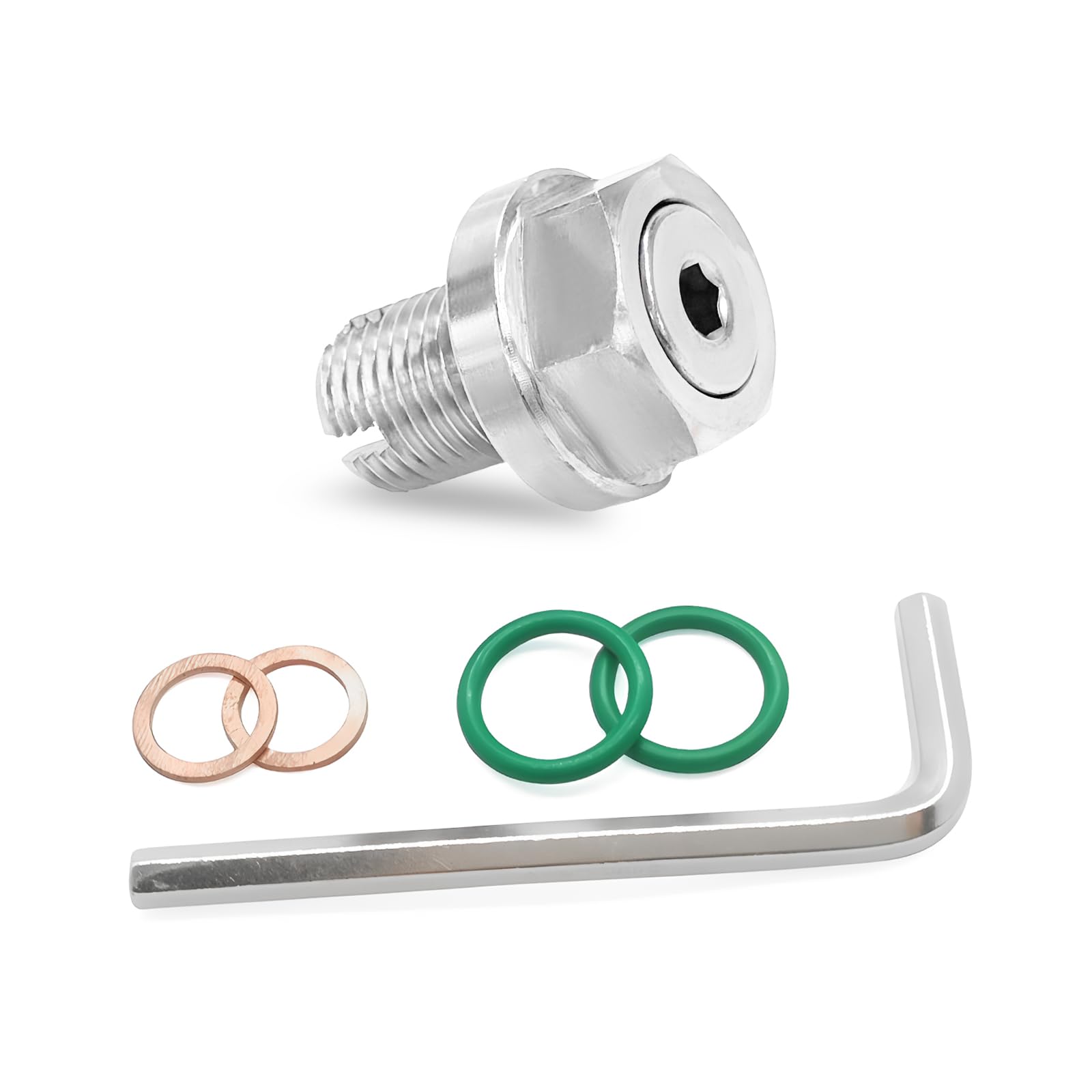 Snapklik.com : FSTURIOS M12.1-1.25 X 15mm Oversize Piggyback Oil Drain ...