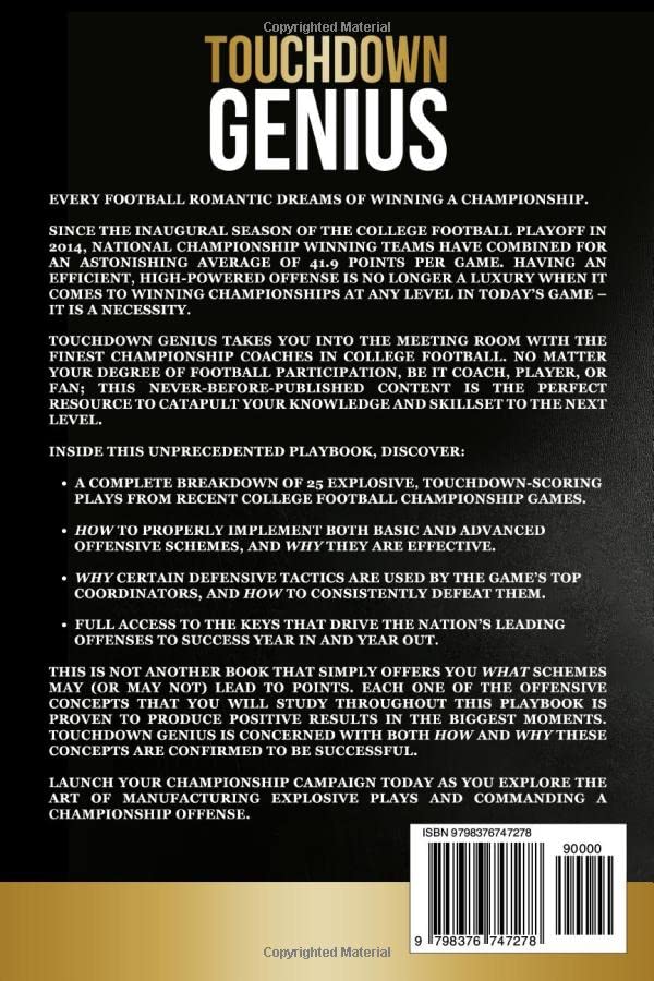 Snapklik.com : Touchdown Genius: The Unprecedented Football Playbook To ...