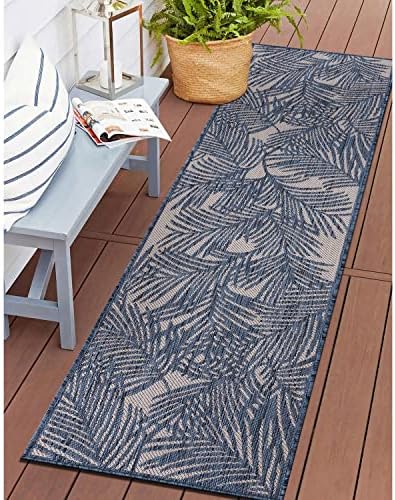 Amazon.com: Rugshop Contemporary Palm Leaf Textured Flat Weave Easy ...