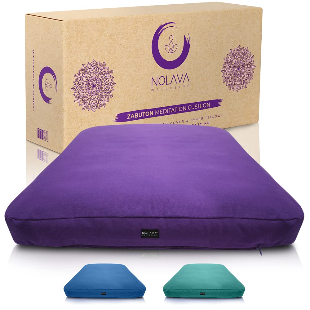 Nolava Zabuton Meditation Mat | 32"x28"x 3"|Large Rectangular Yoga ...