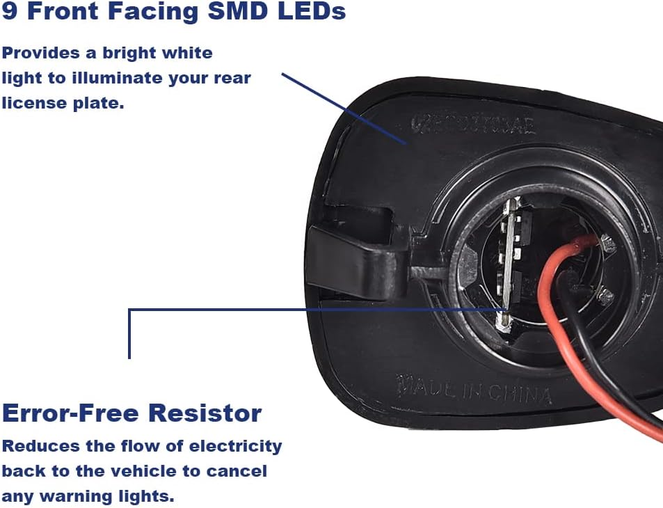 PIT66 Luz LED para matrícula, compatible con Dodge Dakota 1997-2010RAM ...