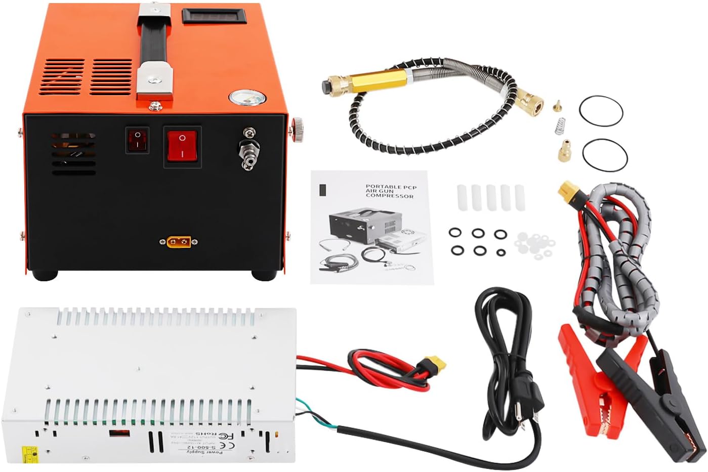 Amazon.com: 4500PSI/30Mpa PCP Air Compressor - High Pressure Pump for ...