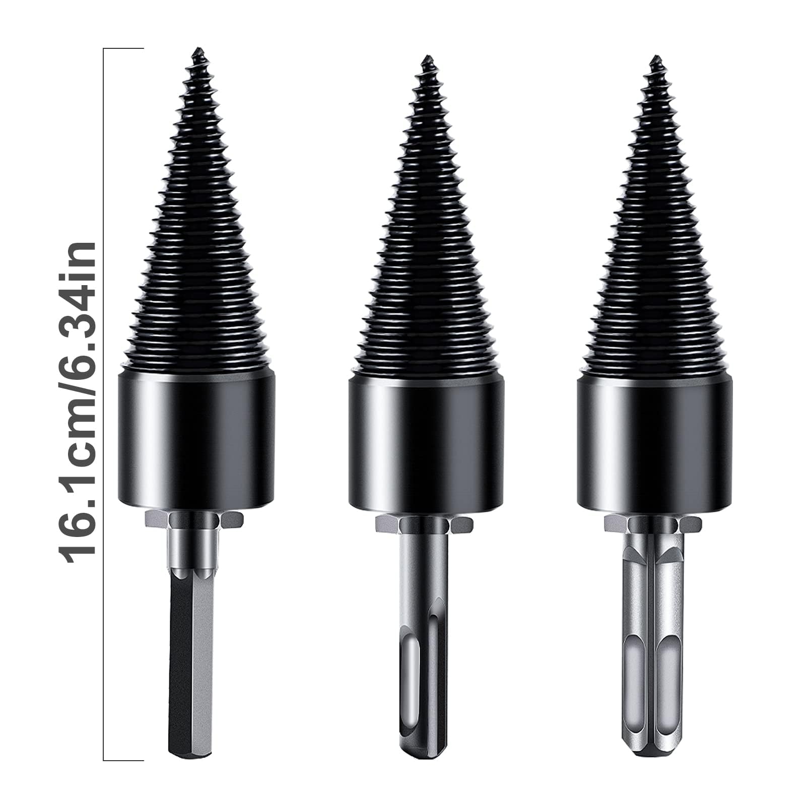 Snapklik.com : Heavy Duty Wood Splitter - 42mm Log Splitting Drill Bit