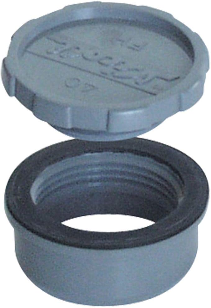 Riuvert Tapon Registro PVC Roscado 50 mm, Gris, Estándar : Amazon.es ...