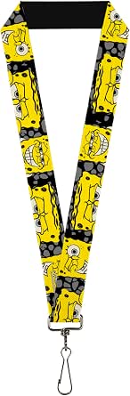 Amazon.com: Buckle-Down Nickelodeon Lanyard, SpongeBob Close Up ...