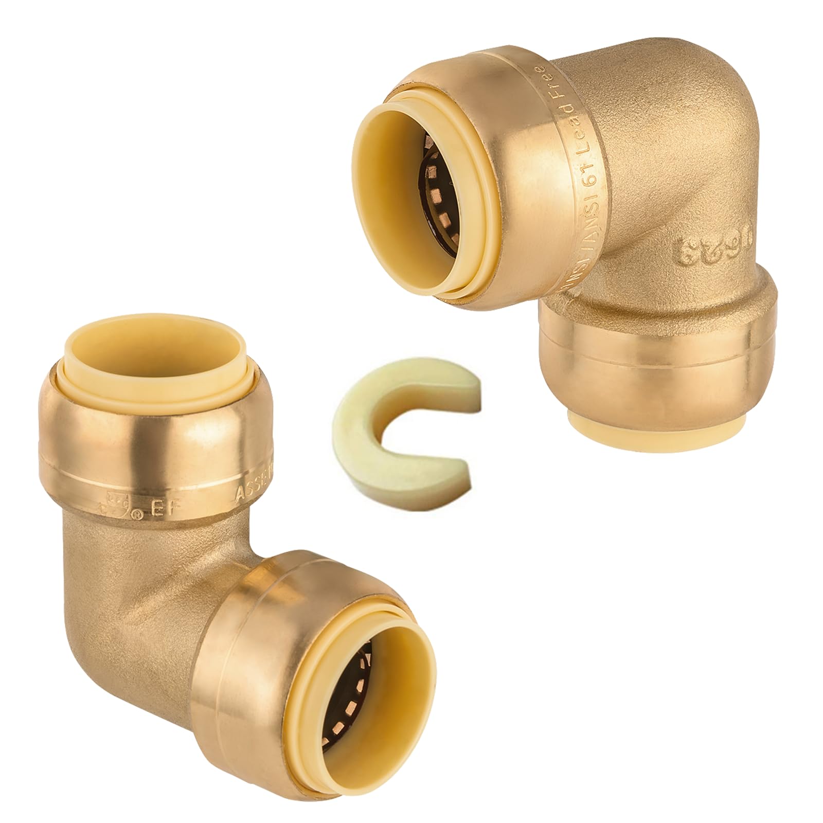 Snapklik.com : HeSun 2-Pack Pushfit 90 Degree Elbow, 3/4"x3/4" Push To ...