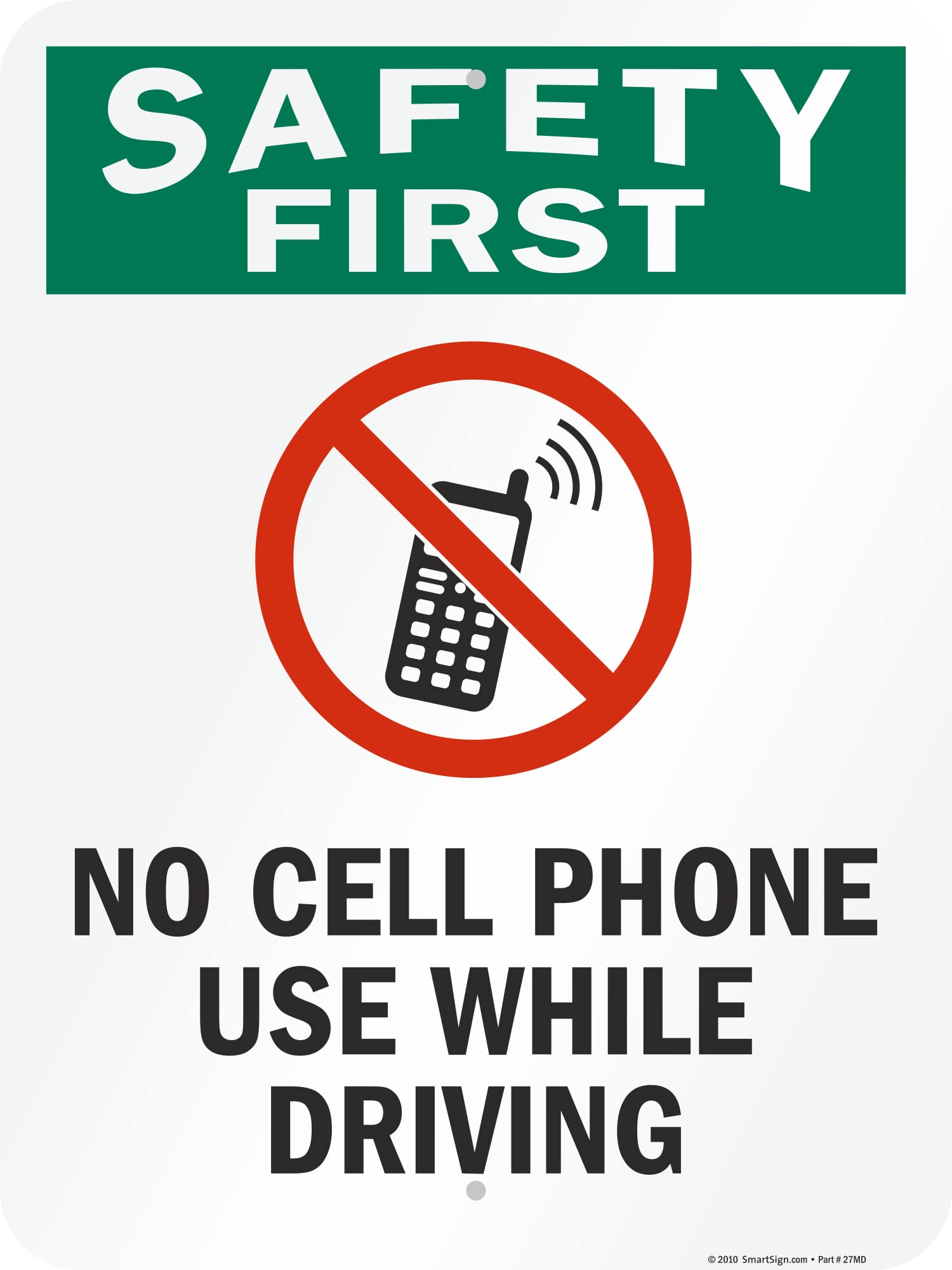 Smartsign 24 X 18 Inch Safety First No Cell Phone | Desertcart INDIA