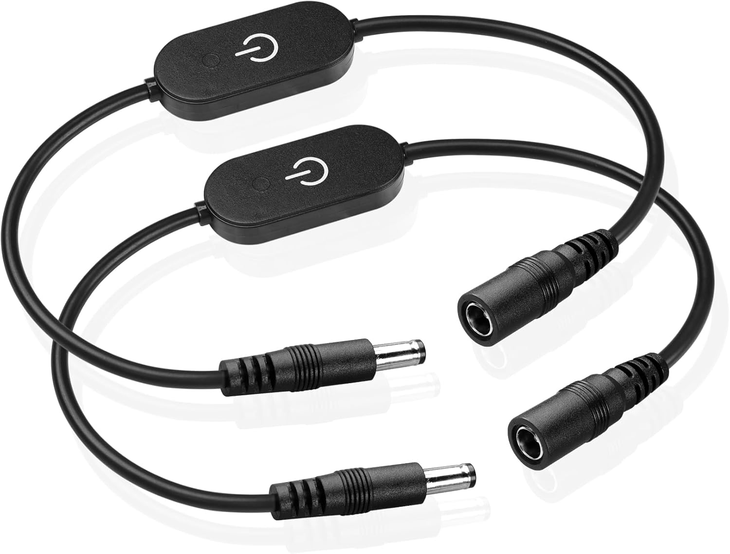 GINTOOYUN 2pcs LED Touch Inline Dimmer Switch DC 12V 3A Single Colour ...