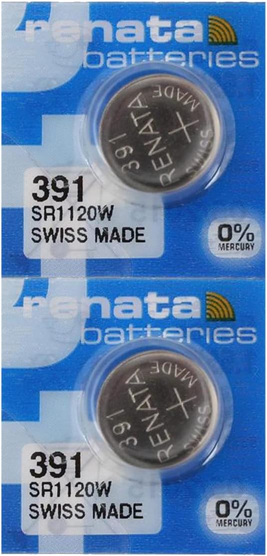Amazon.com: Renata 391 SR1120W Batteries - 1.55V Silver Oxide 391 Watch ...