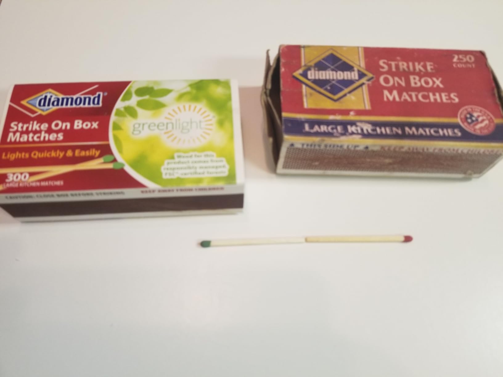 Amazon.com: Diamond Wooden Matches Kitchen Matches Strike on Box ...