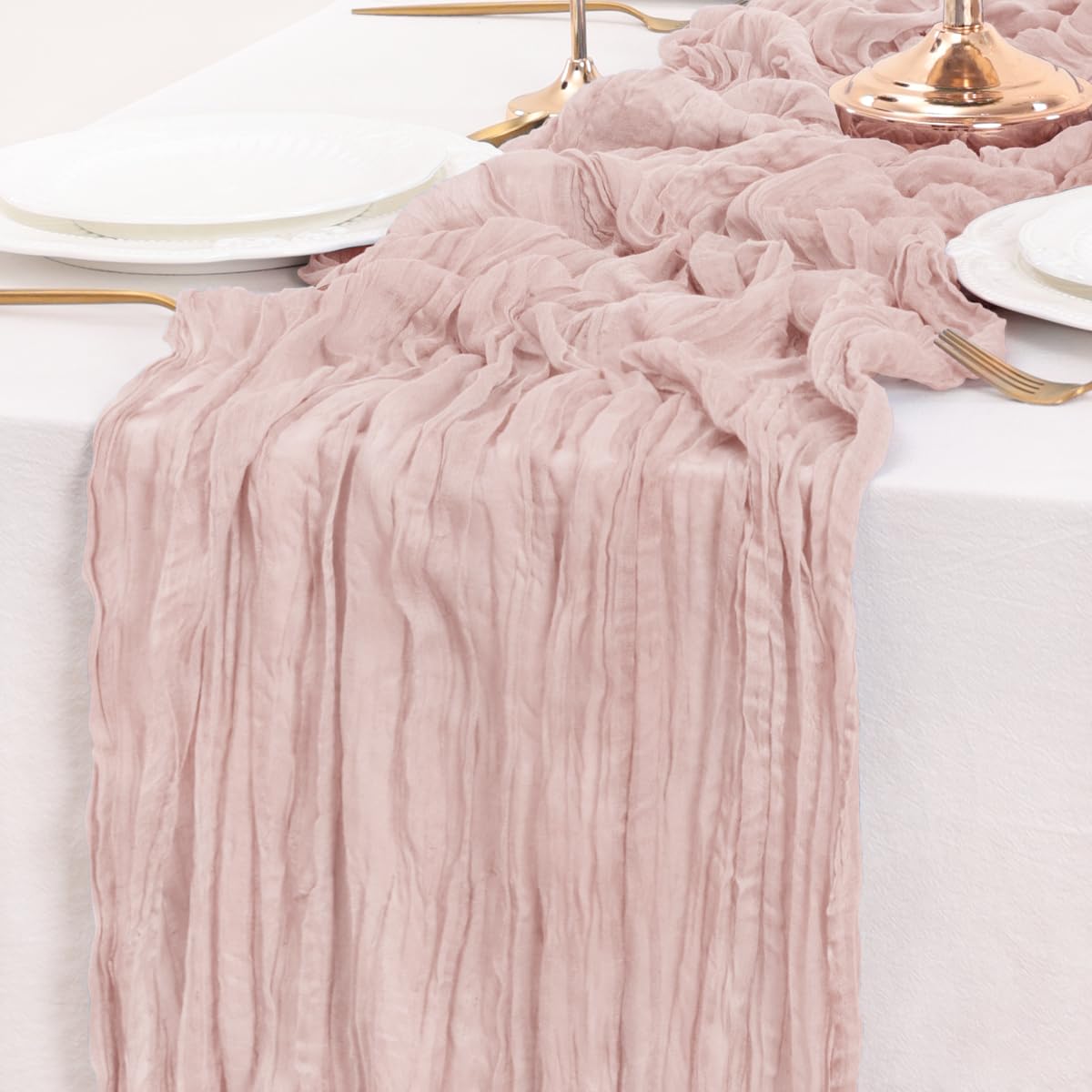 Amazon.com: LINXTAR Fall Table Runner Christmas Cheesecloth Table ...