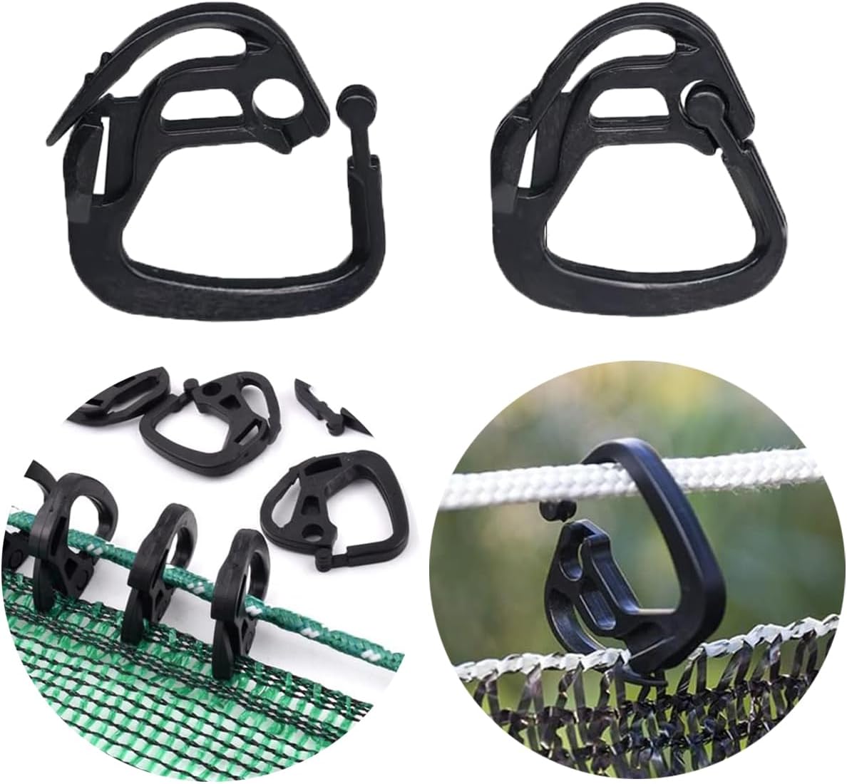Amazon.com: Wopanxye 50pcs Shade Cloth Clips, Plastic Lock Grip Hooks ...