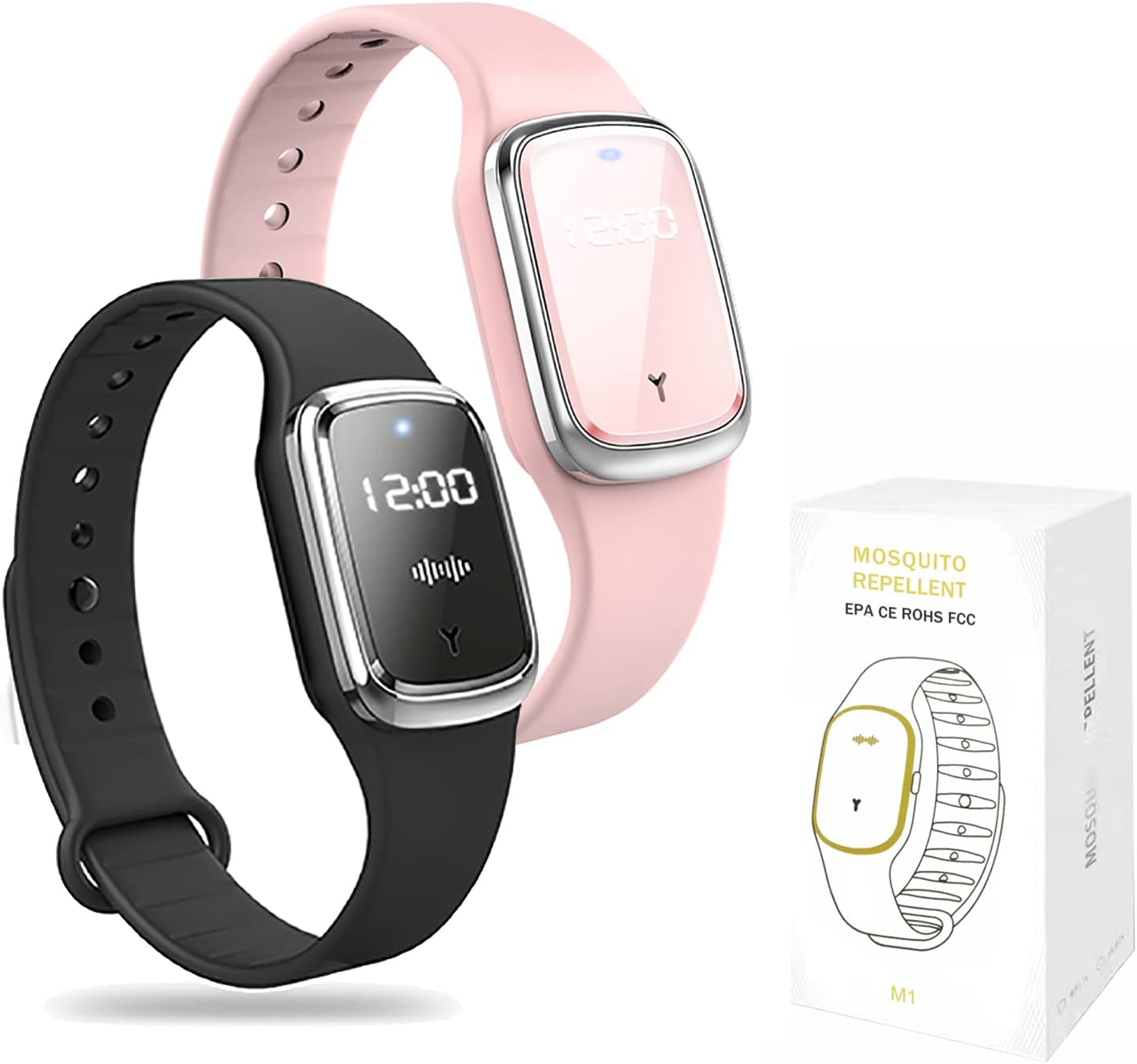 Amazon.com: Mosquito Repellent Bracelet, Ultrasonic Mosquito Repellent ...