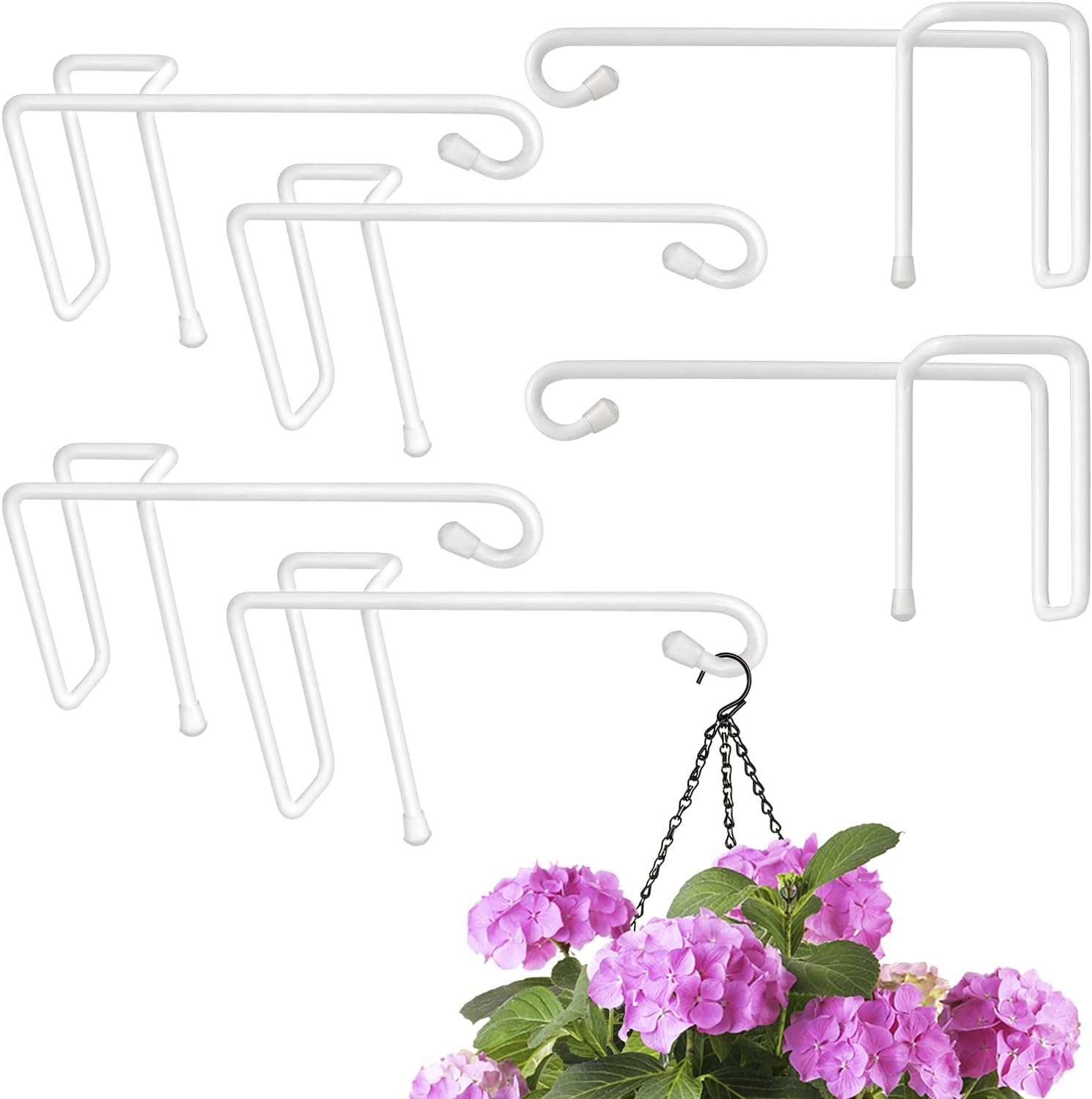 Amazon.com: moonoom 2 Pack Adjustable Vinyl Fence Hooks,5 x 10 Inches ...