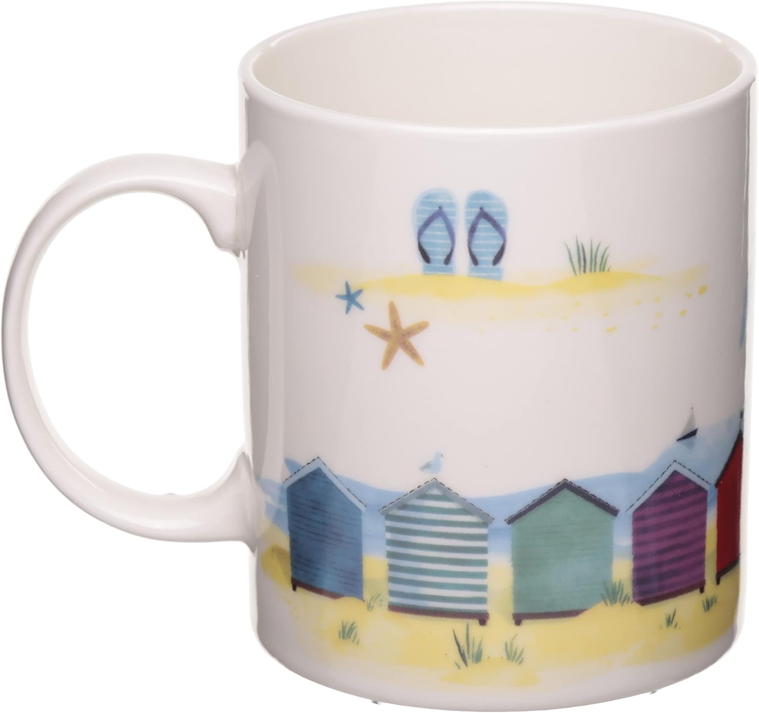 Puckator Portside Seaside Beach Porcelain Mug, Tea Coffee Hot Drinks ...