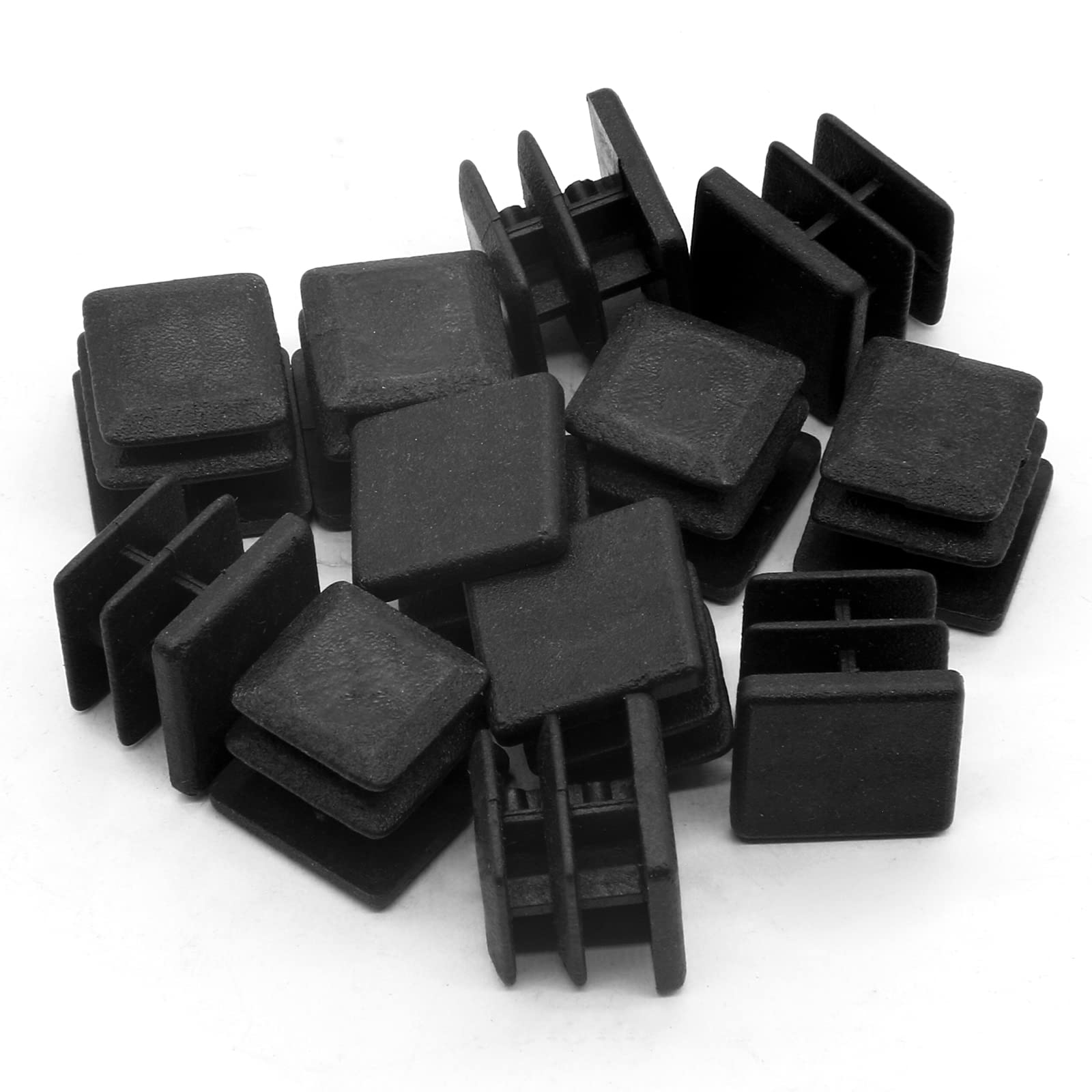Snapklik.com : 12 Pcs 1/2" Square Plastic Plug, Black Square Plastic ...