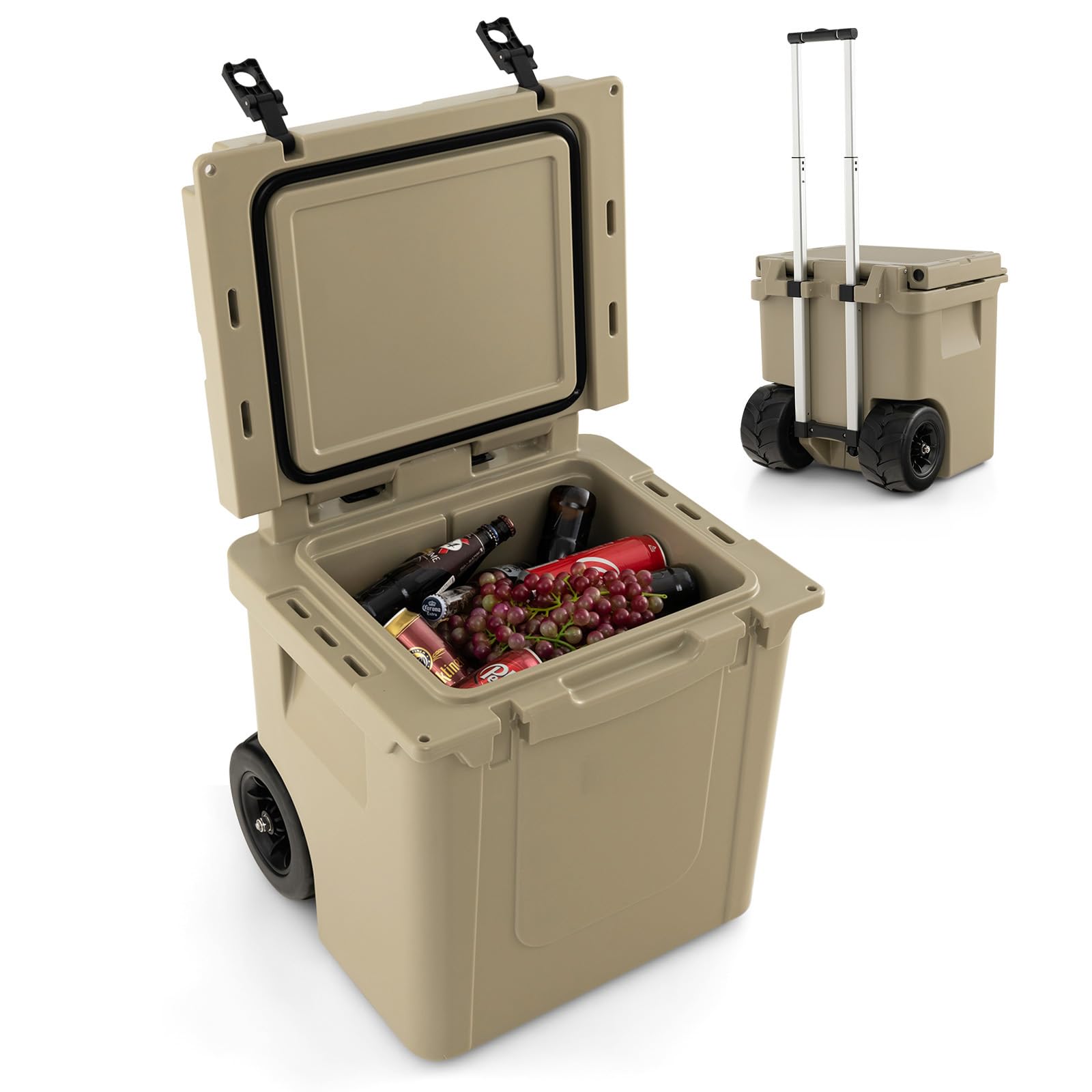Amazon.com : Giantex Cooler with Wheels, 45 Quart Rolling Cooler with ...