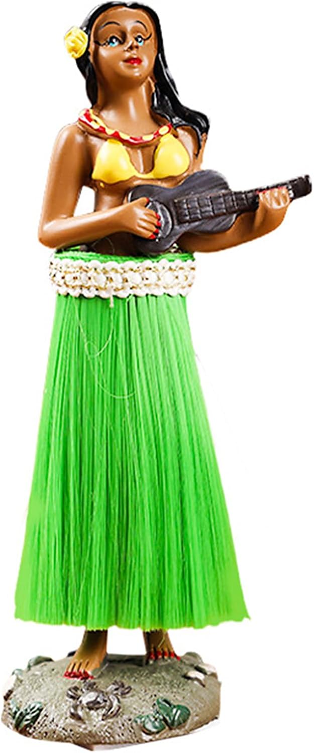 Amazon.com: Hawaiian Hula Girl Bobblehead with Guitar - Resin Figurine ...
