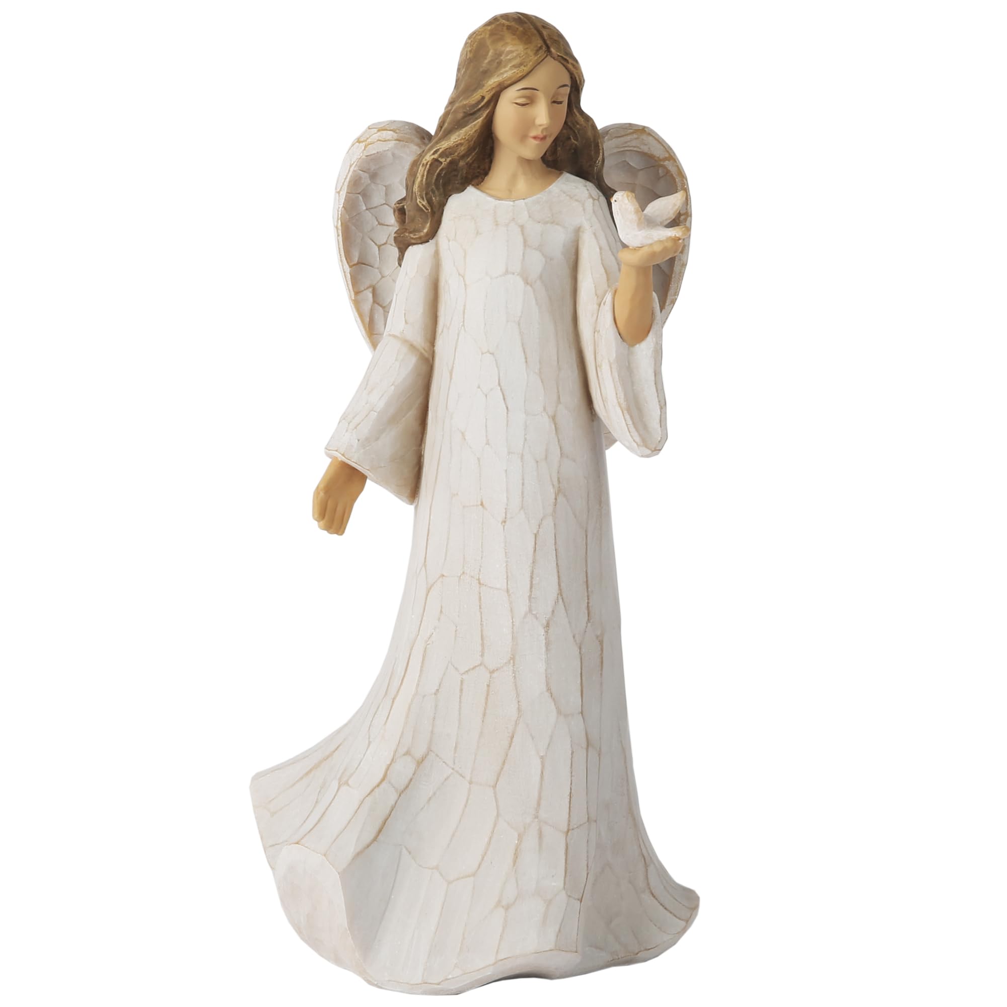 Amazon.com: Guardian Angel Figurines - Hand Painted Healing Angel ...