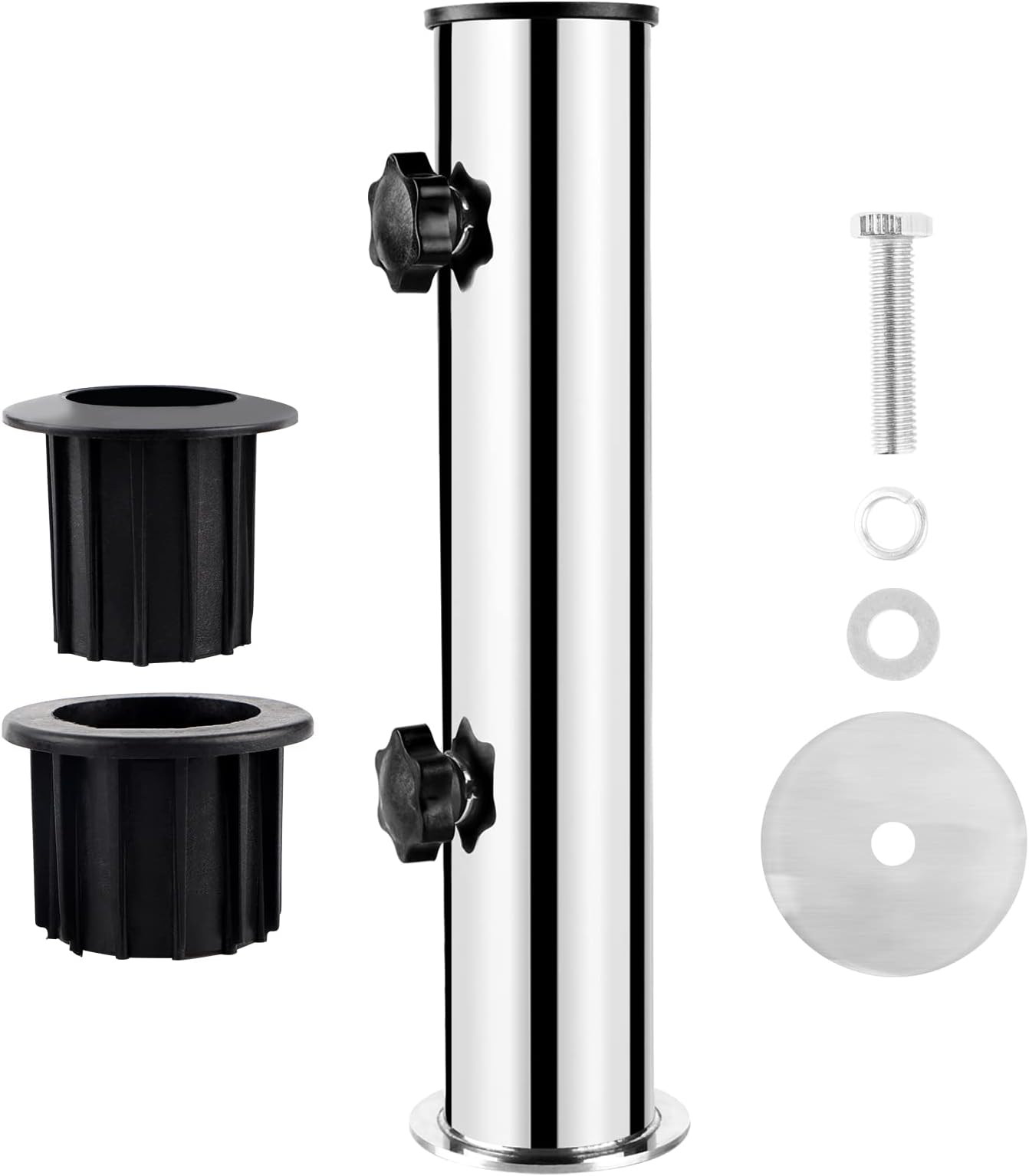 Kit de support de parasol en acier inoxydable - Support de base en PVC ...