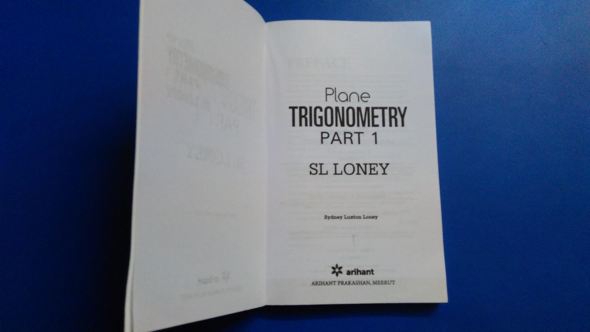 Buy Plane Trigonometry Part-1 Book Online at Low Prices in India ...