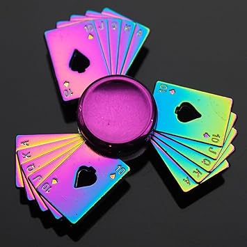 Bestie toys Metal Fidget Spinner Playing Cards, ACE,Black Jack Luck ...