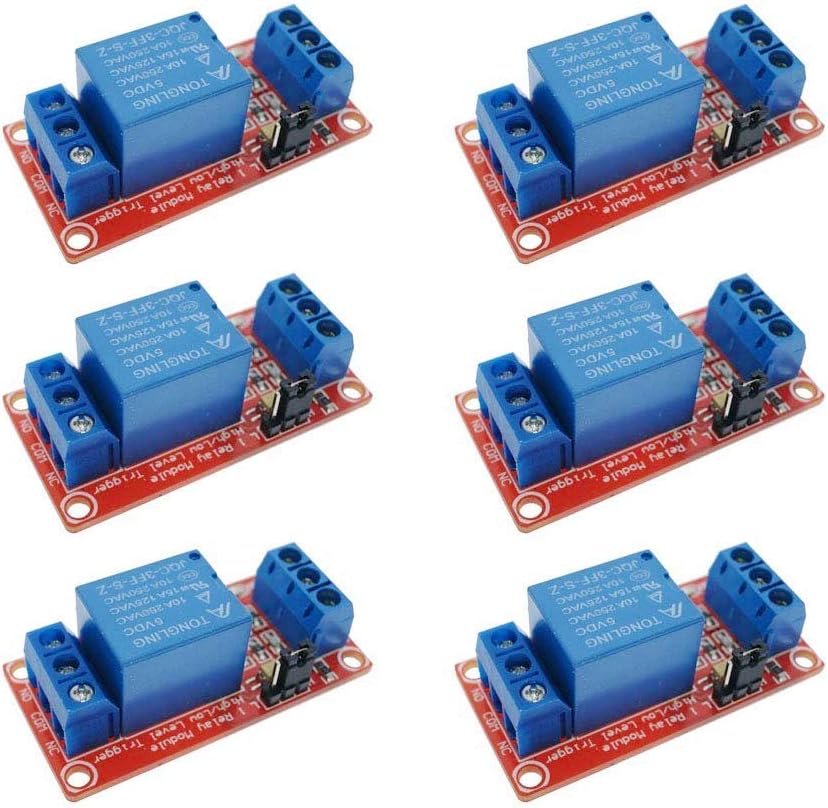 DollaTek 5PCS KY-019 Schermata Scheda modulo relè a 1 Canale 5V per PIC ...