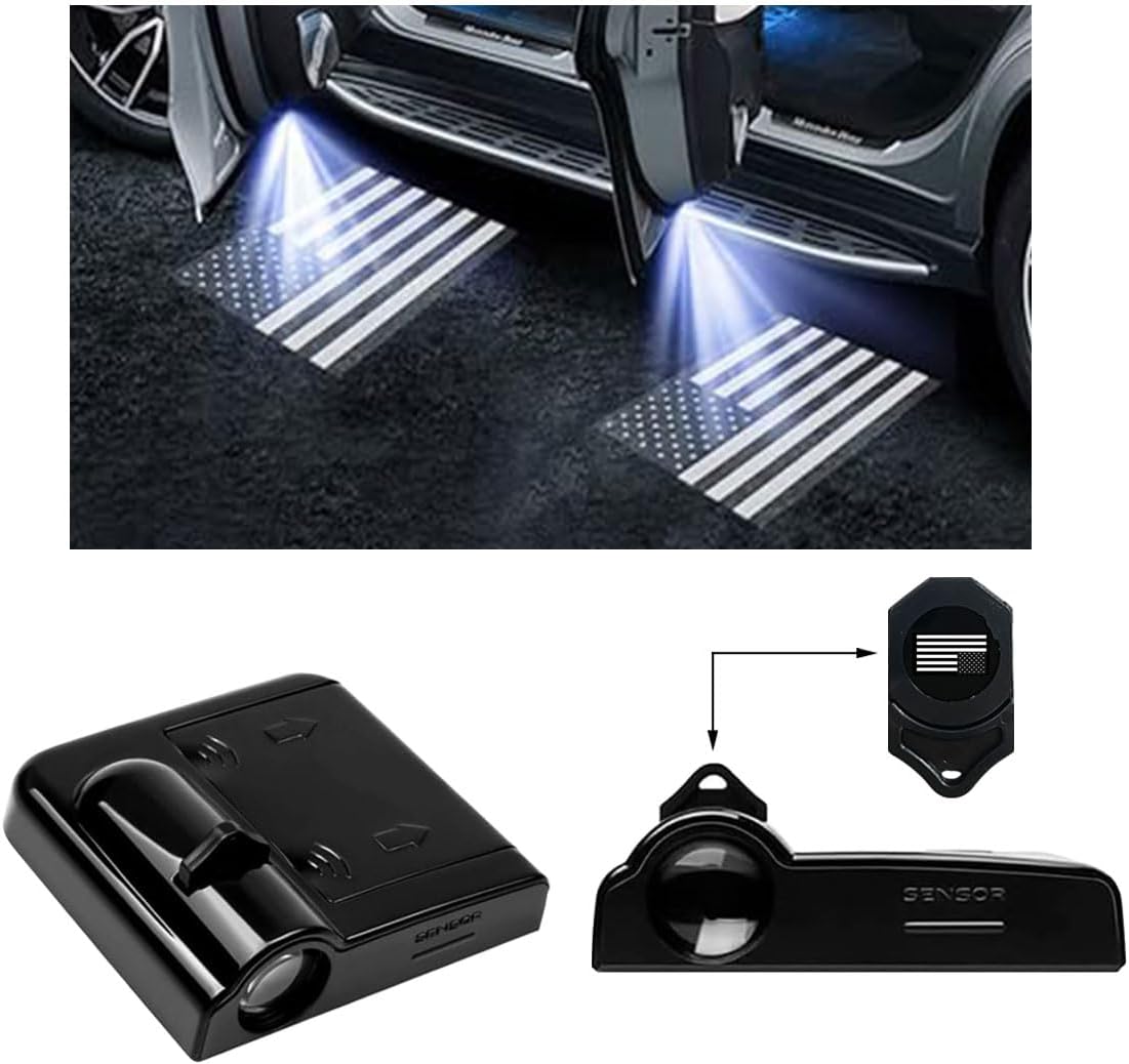Amazon.com: 2PCS Car Door Lights Logo Projector, Wireless Car Door Logo ...