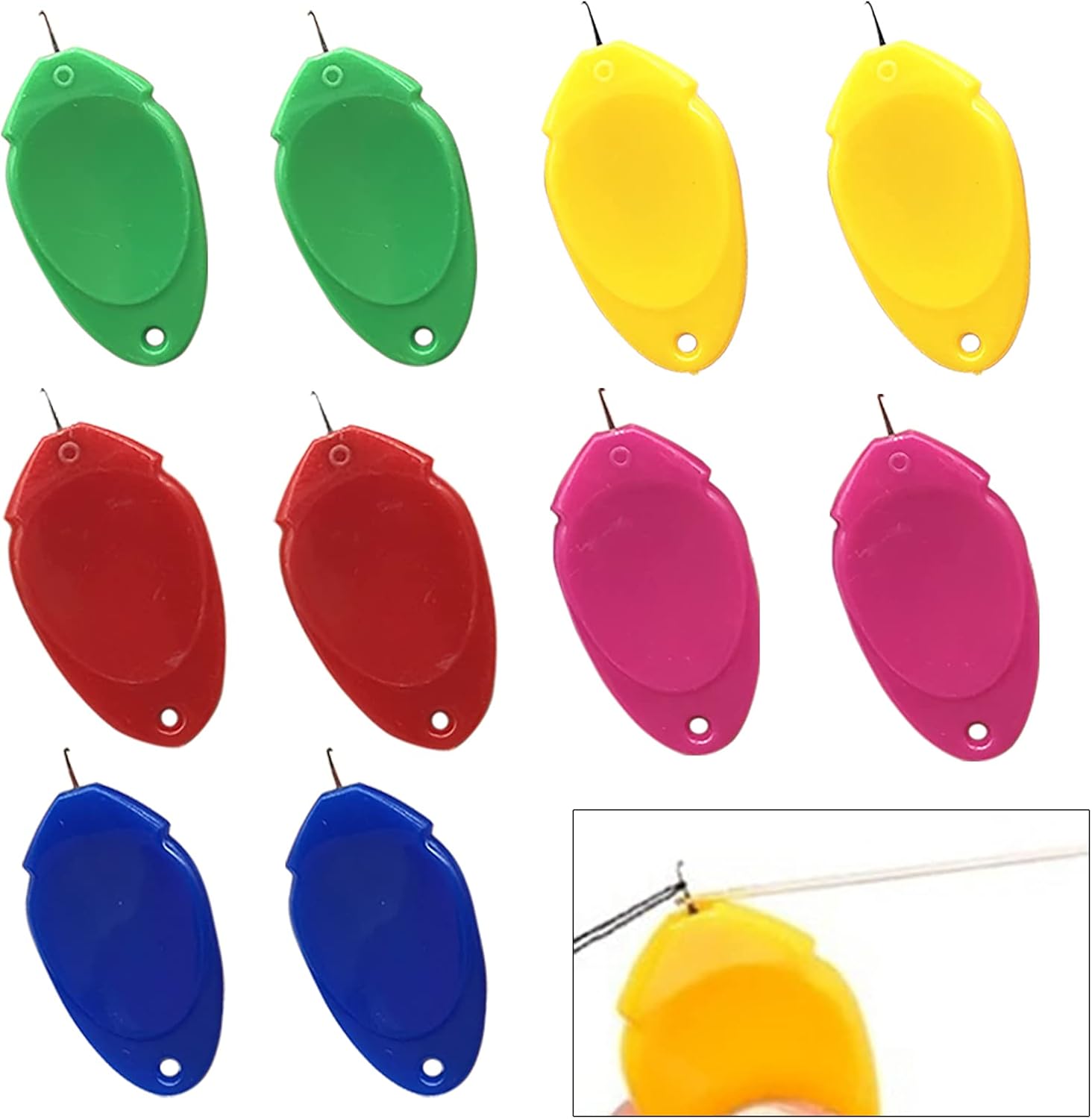 Amazon.com: Needle Threader for Hand Sewing, 10 Pcs Plastic Wire Loop ...
