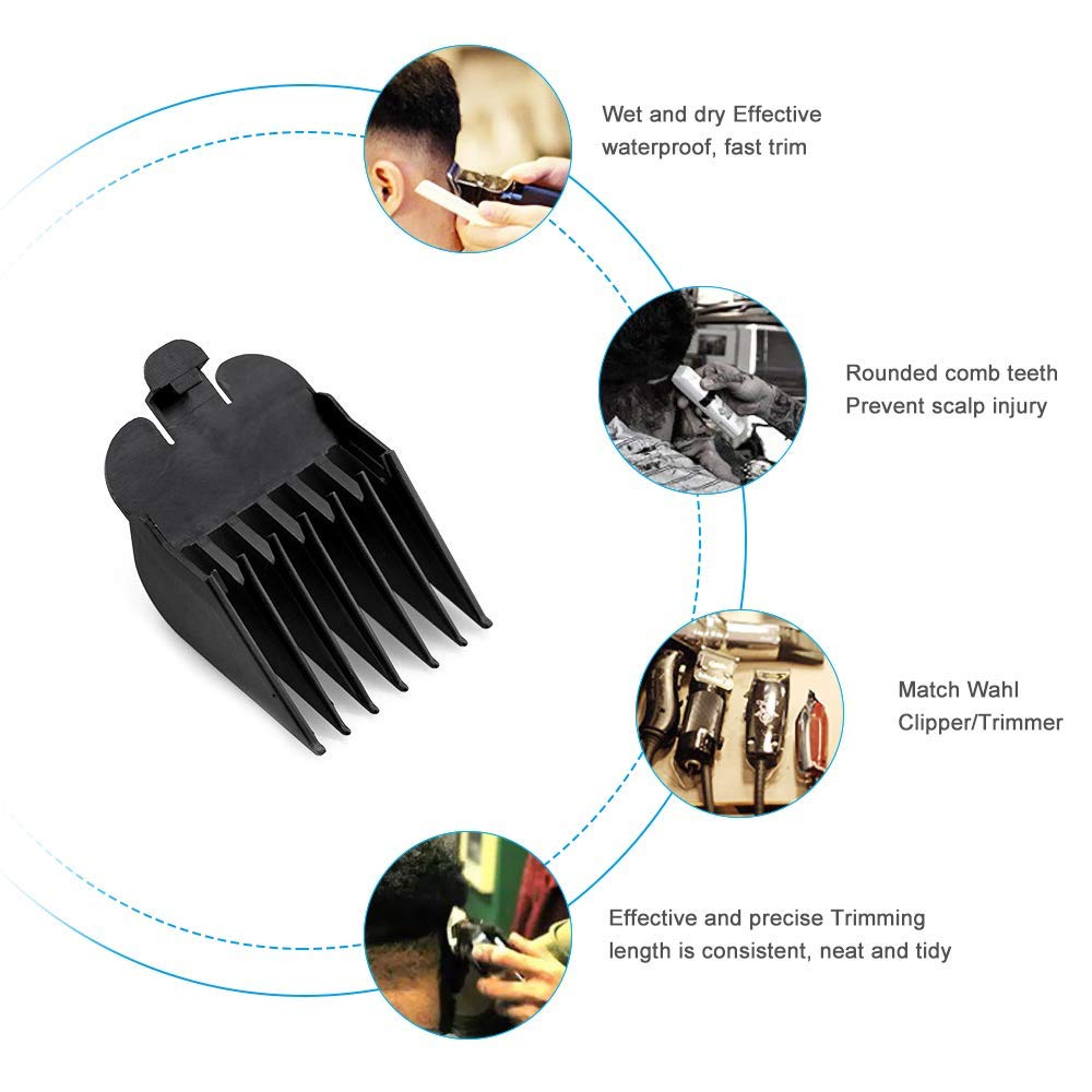 Snapklik.com : Professional Hair Clipper Guide Combs, Clipper Guide Comb Set, 8 Sizes Coded ...