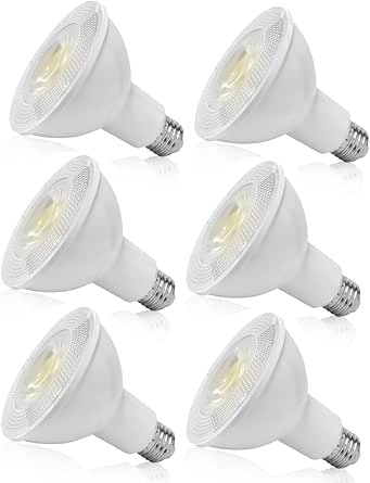 6-Pack PAR30 Led Long Neck Bulbs (D:94mm,L:115mm) 12W(75W Incandescent ...