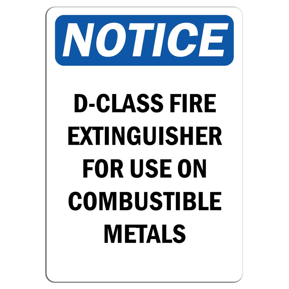 Buy Notice - D-Class Fire Extinguisher for Use On Combustible Sign ...