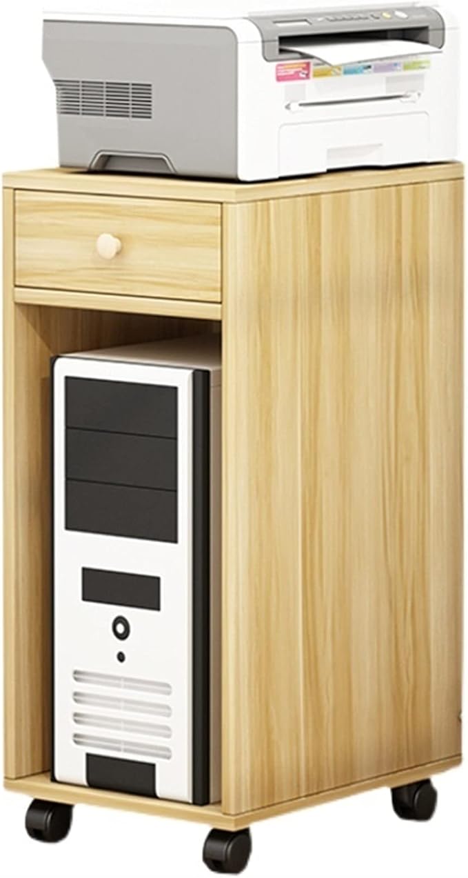 HJUIK Computer Tower Floor Stand With Rolling Caster Wheels Storage ...