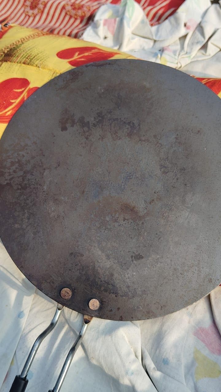 Buy Iron Tawa Wider Base Cast Roti Tava, Induction Base Tawa 10 Inch ...