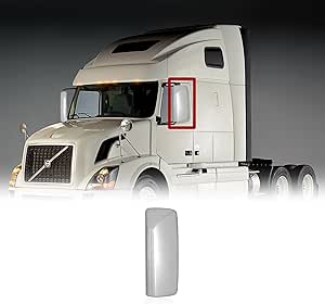 Amazon.com: Chrome Door Mirror Covers Compatible for Volvo VNL VNM ...