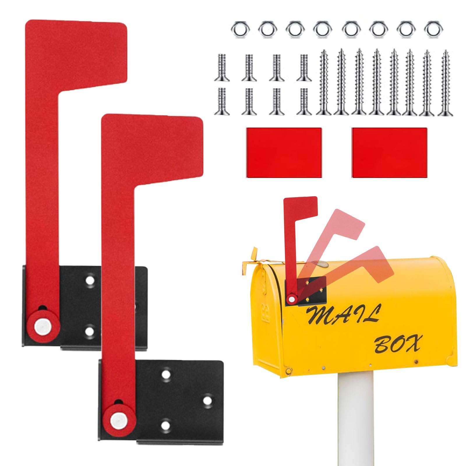 Amazon.com : 2 Pack Mailbox Flag, Mailbox Flag Replacement for Brick ...