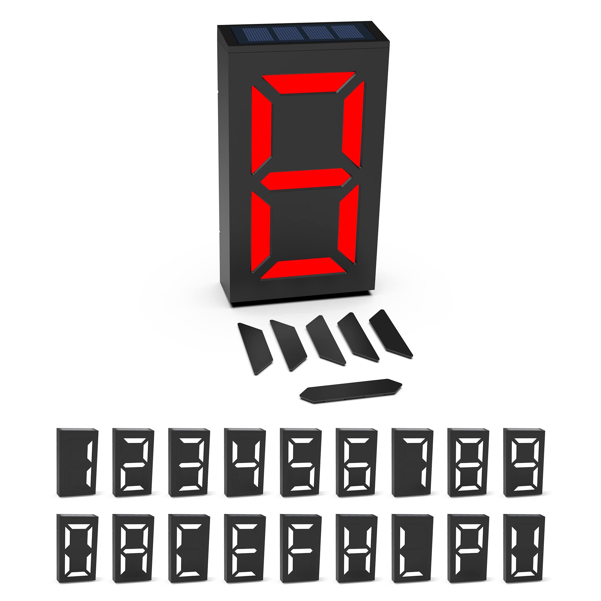 Snapklik.com : Solar House Numbers Sign: Solar Powered Address Plaque ...